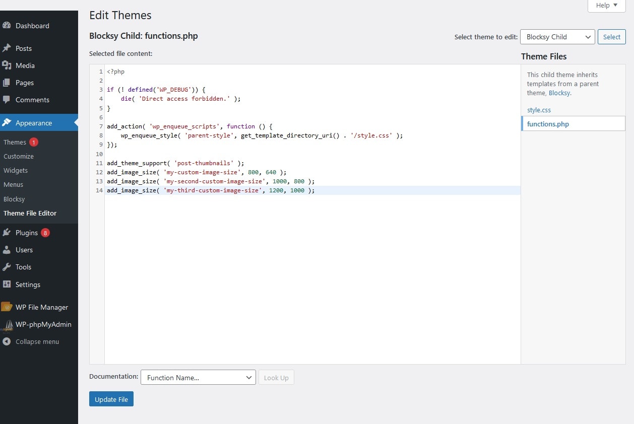 Add wordpress custom image size to functions php file ShortPixel Blog