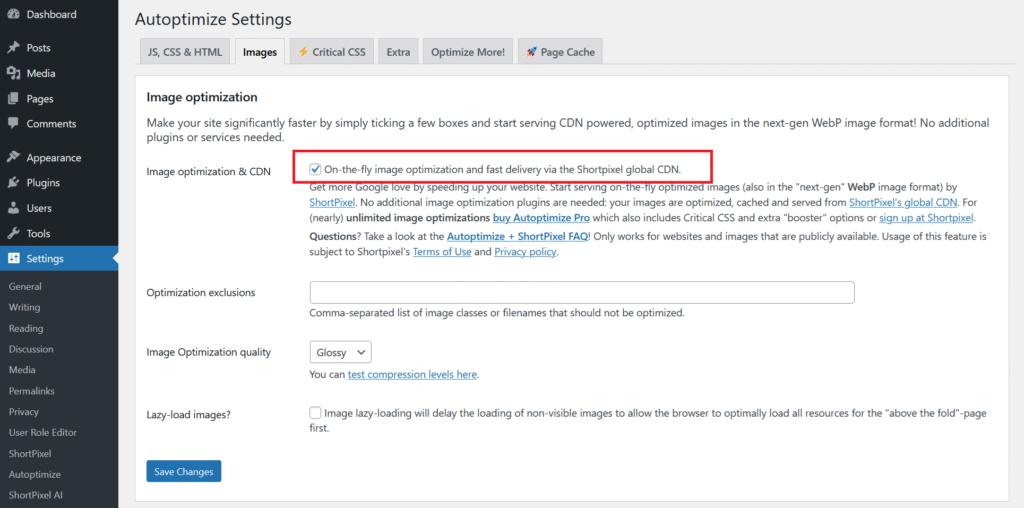 How does Autoptimize and its Image Optimization service work? - ShortPixel Knowledge Base