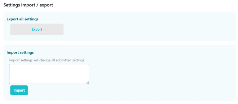 Settings - Import/Export - ShortPixel Knowledge Base